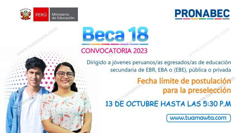 PRONABEC inicia la convocatoria 2023 para el Concurso Beca 18 - Tu Amawta