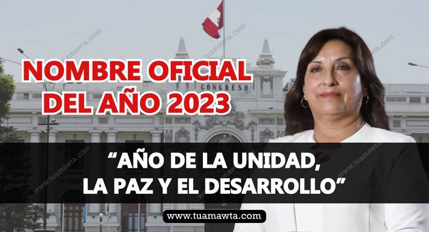 ¡Ya es oficial! Gobierno declara al 2023 como el “Año de la unidad, la ...